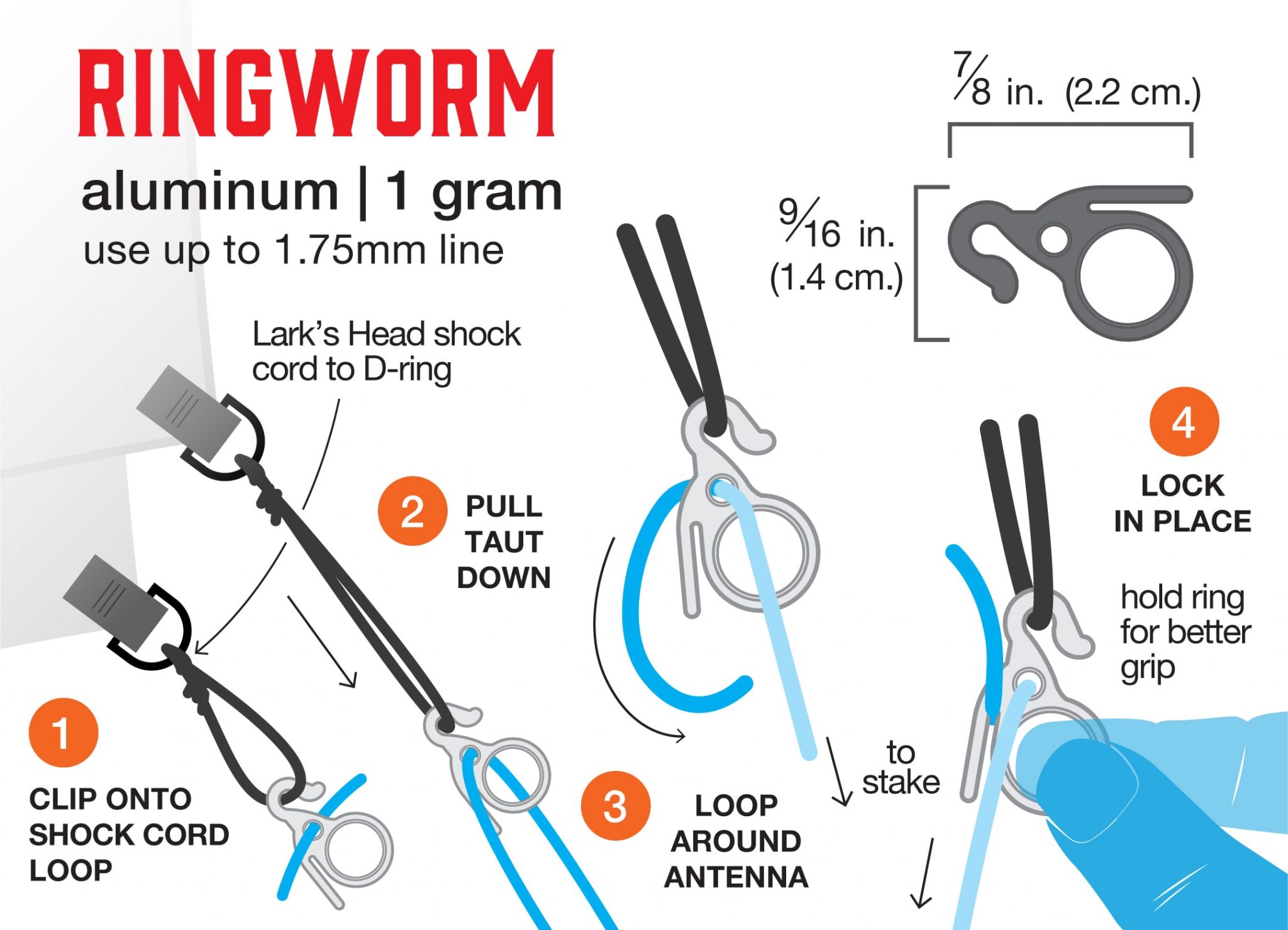 Ringworm - Guy Line Stakes | DutchWare