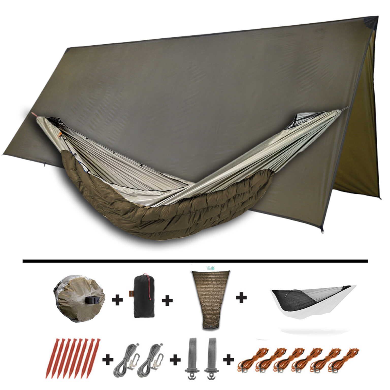 Complete 20° Quilted Chameleon Package with Top Quilt ,Tarp & More ...